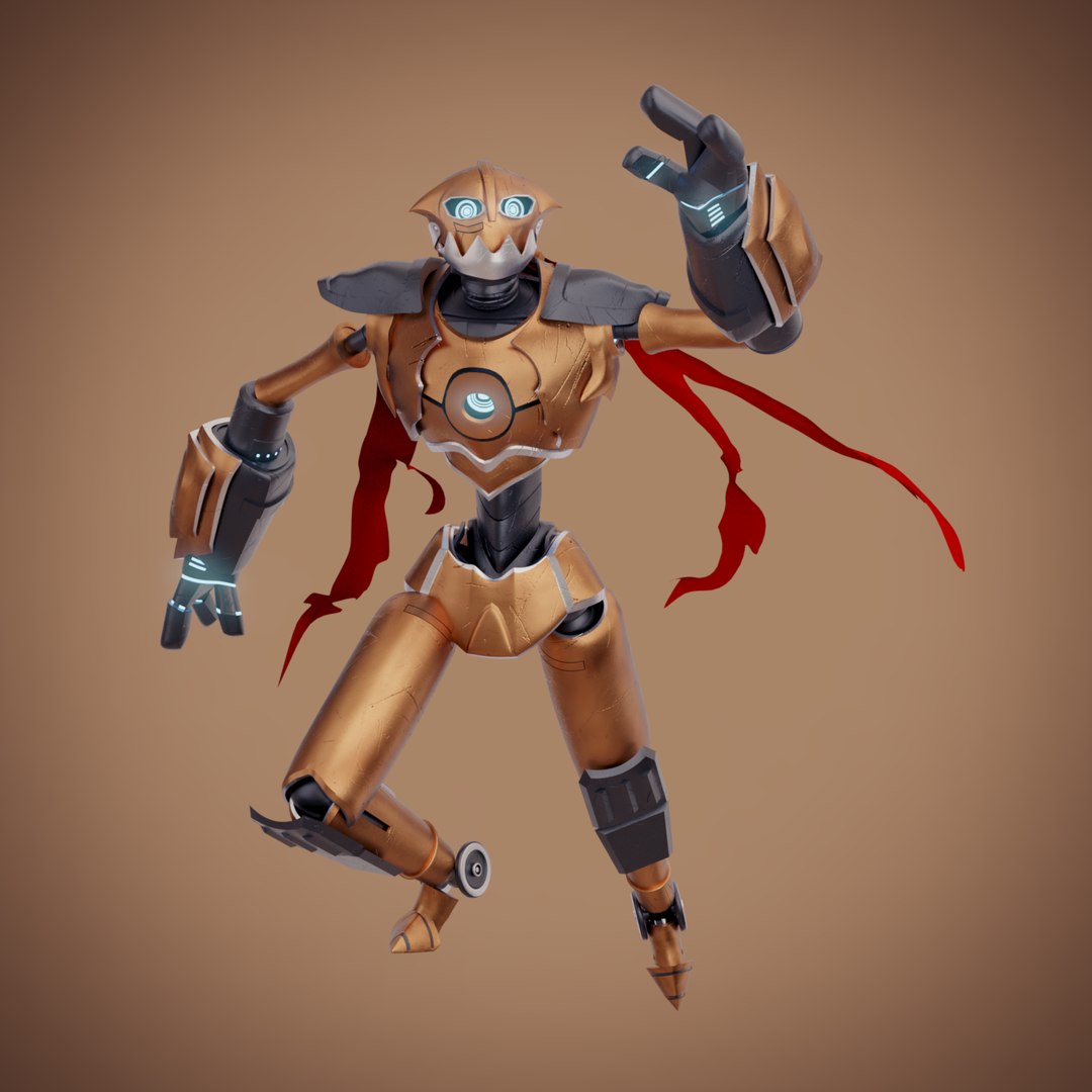 3D rigged robot character model - TurboSquid 1166016