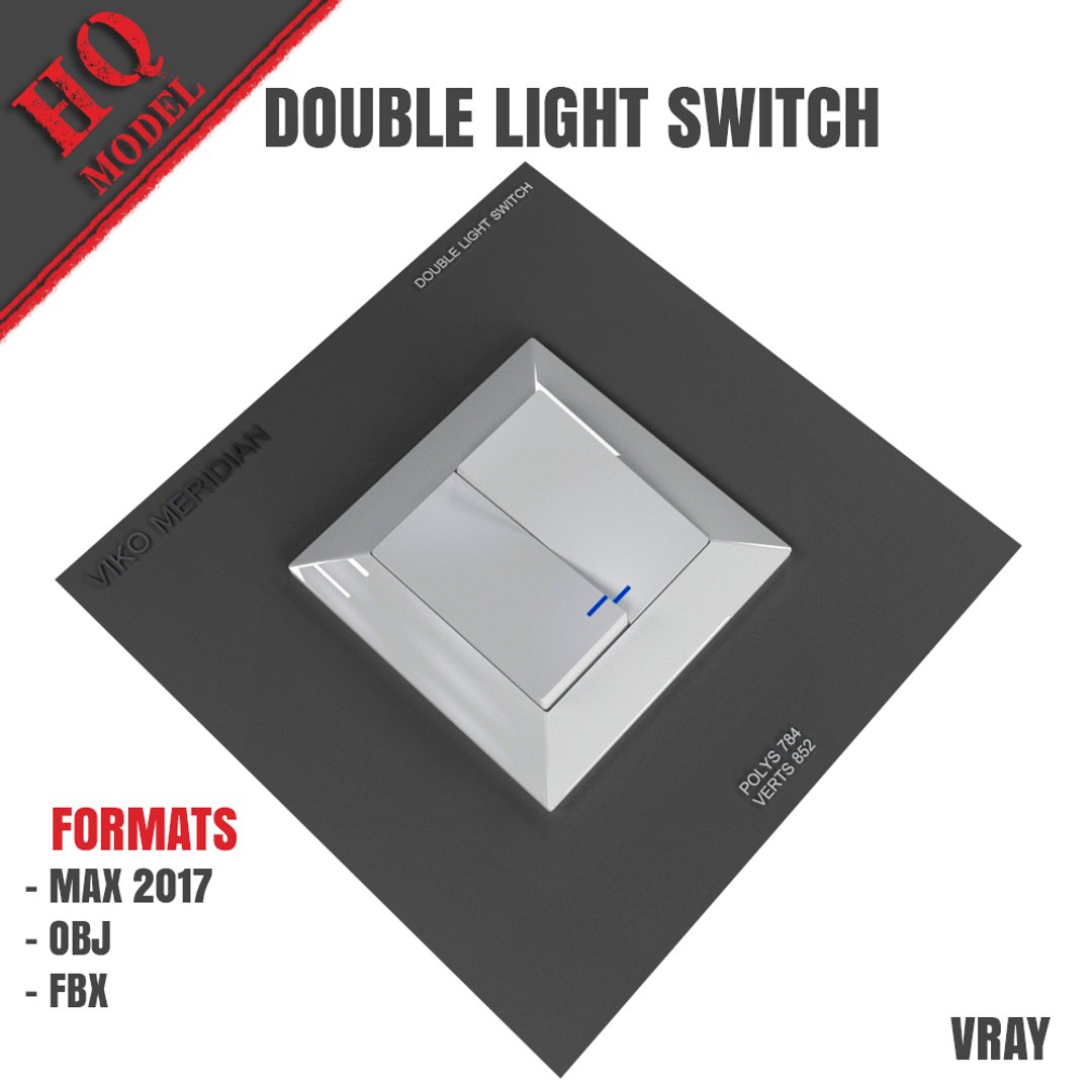 3D double light switch - TurboSquid 1369340