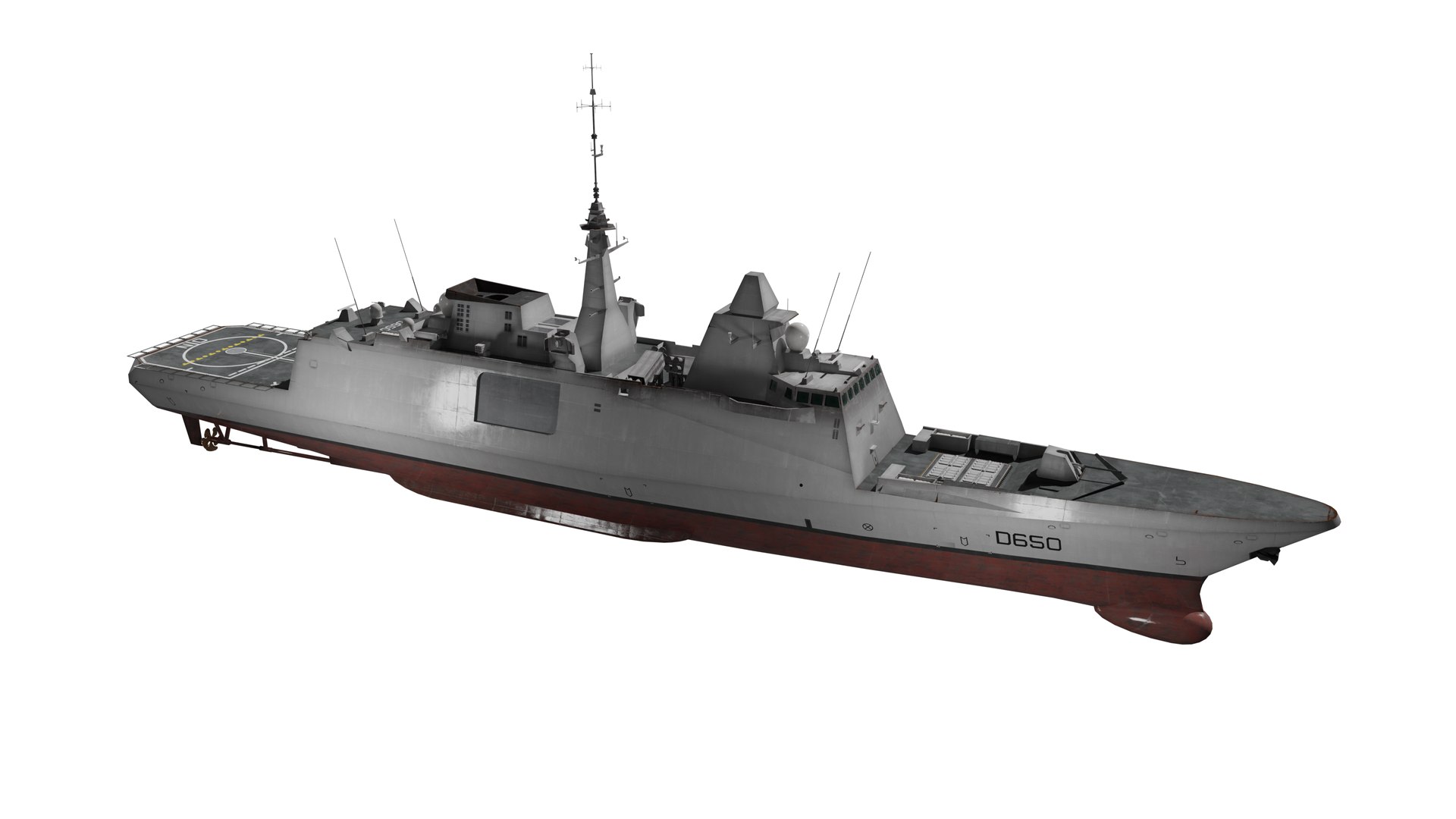 FREMM Frigate FS Aquitaine Model - TurboSquid 2216575