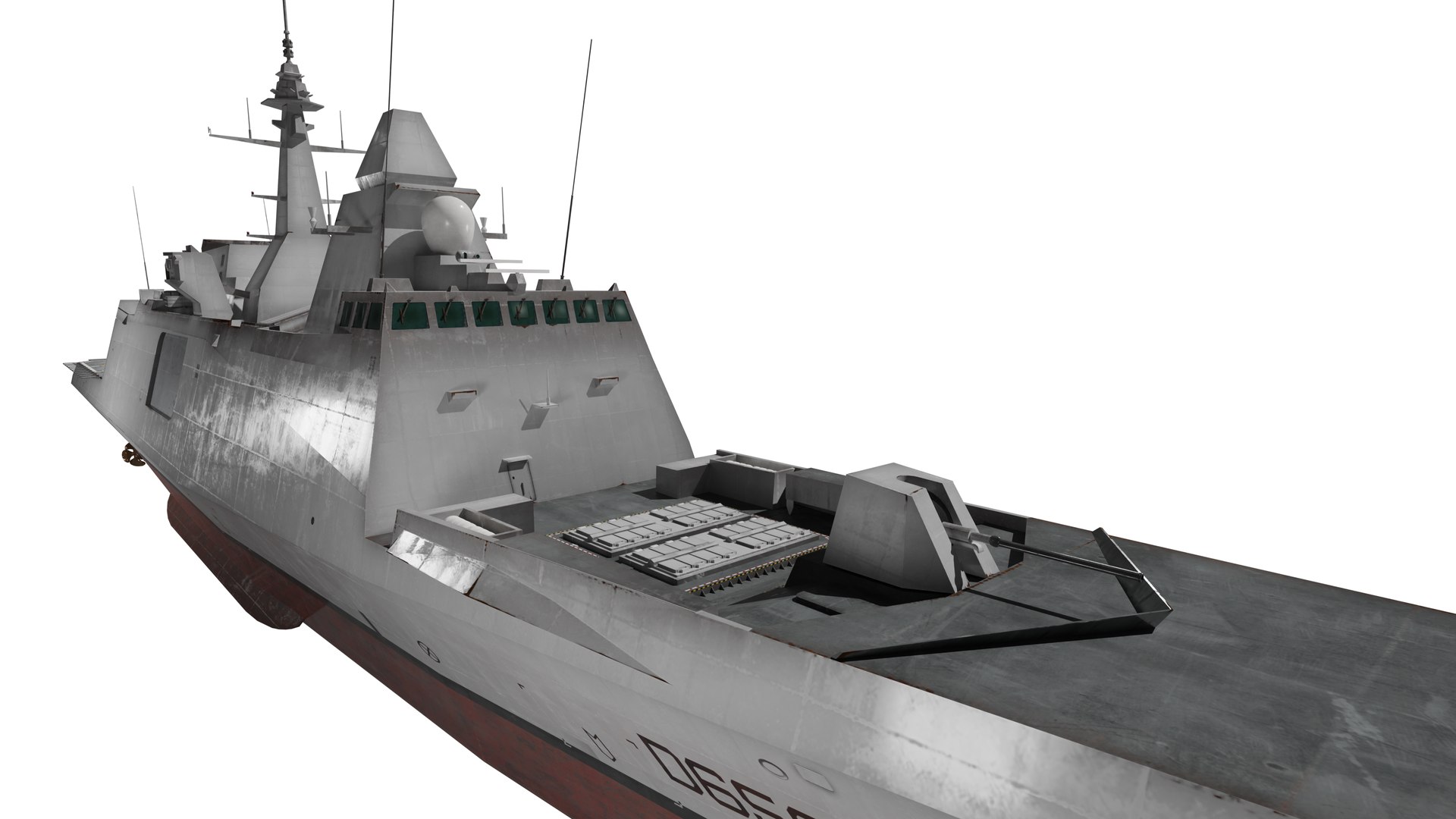 FREMM Frigate FS Aquitaine Model - TurboSquid 2216575