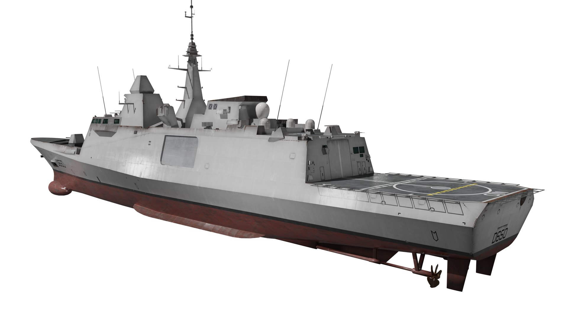 FREMM Frigate FS Aquitaine Model - TurboSquid 2216575