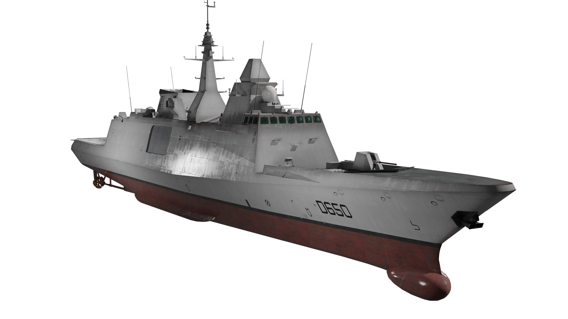 FREMM Frigate FS Aquitaine Model - TurboSquid 2216575