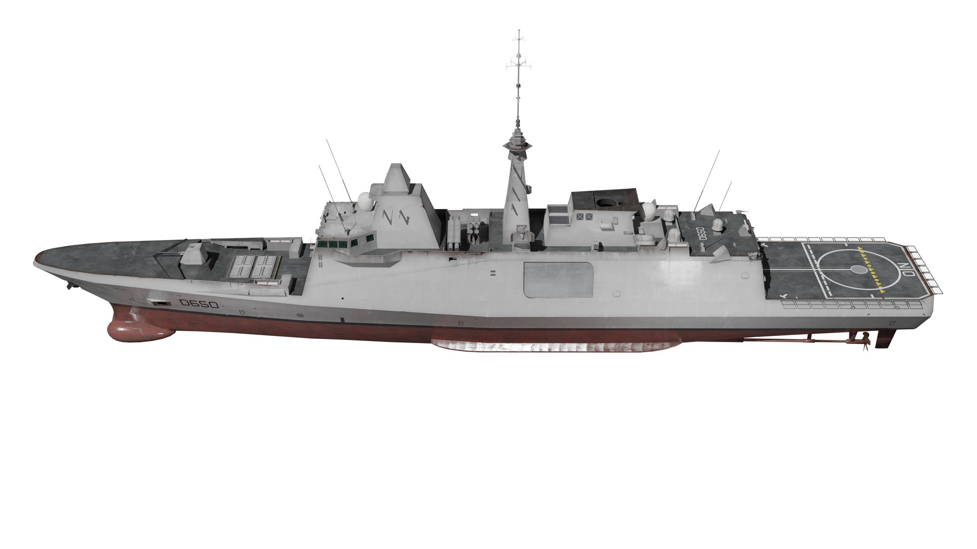 FREMM Frigate FS Aquitaine Model - TurboSquid 2216575