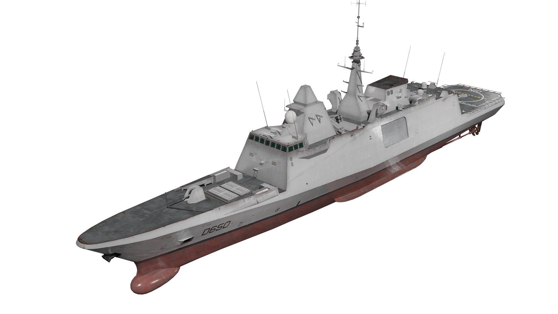 FREMM Frigate FS Aquitaine Model - TurboSquid 2216575