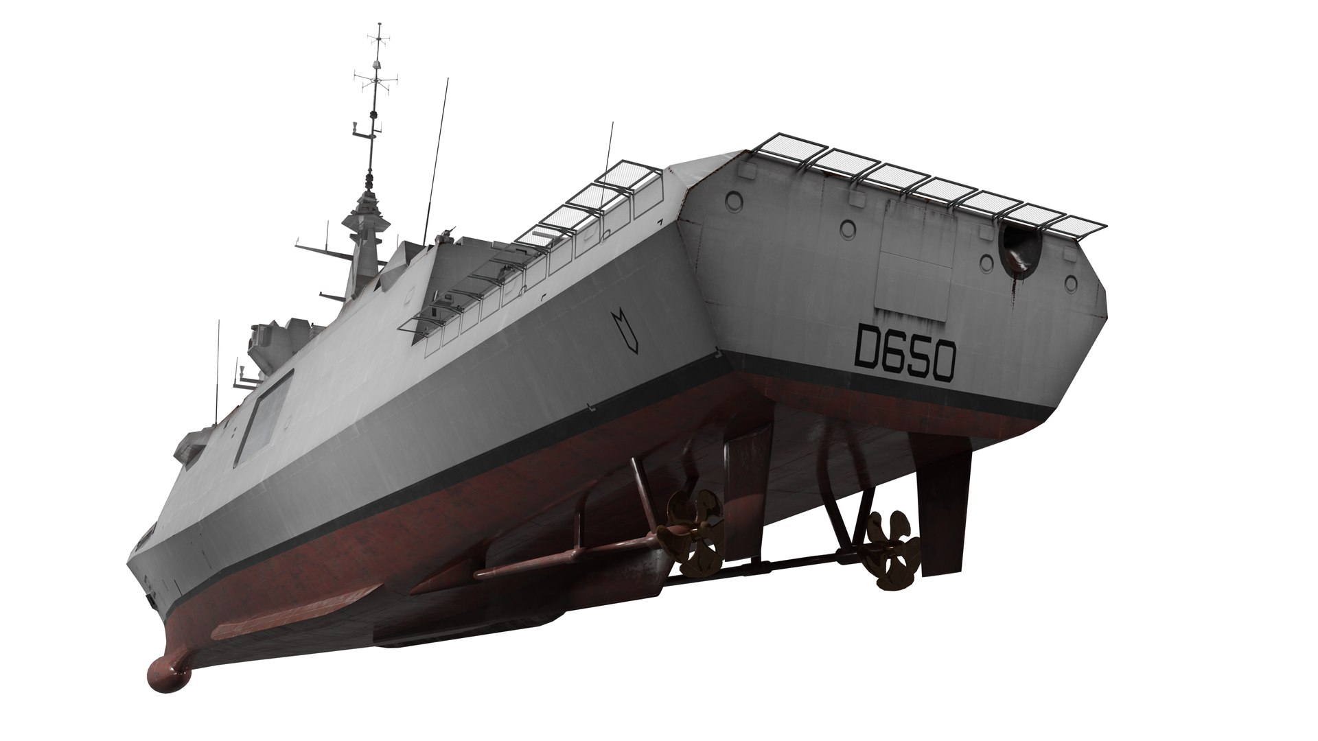 FREMM Frigate FS Aquitaine Model - TurboSquid 2216575