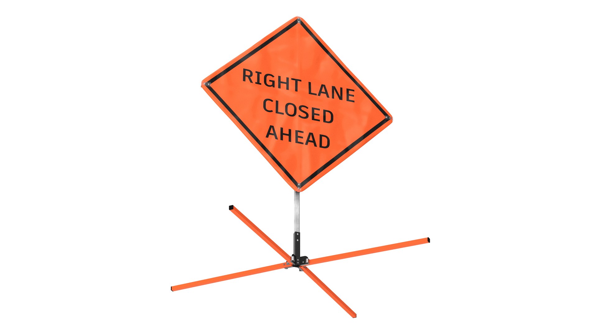 3D Right Lane Closed Ahead Traffic Control Sign - TurboSquid 2007465