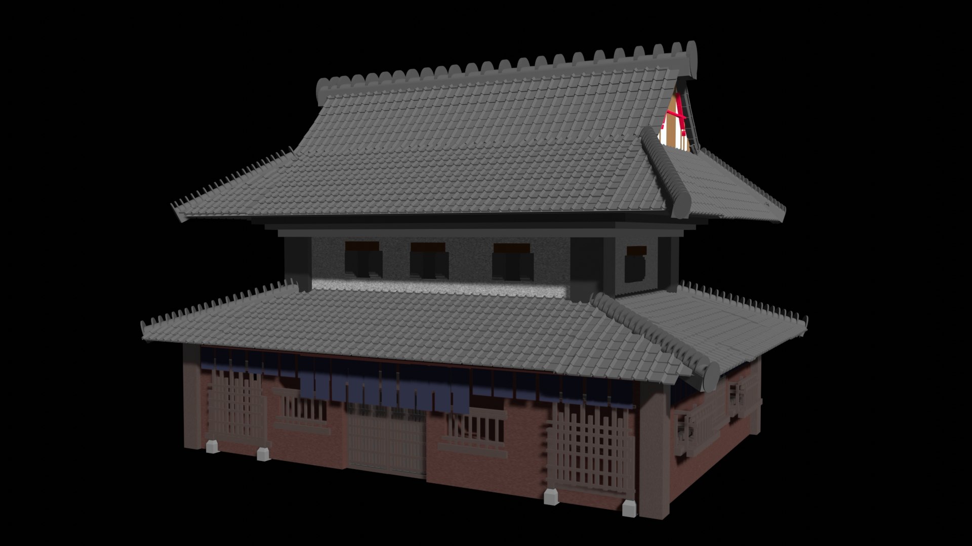Japanese Building 3D Model - TurboSquid 1724019