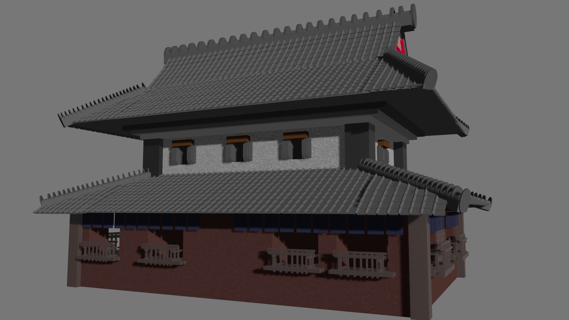 Japanese Building 3D Model - TurboSquid 1724019