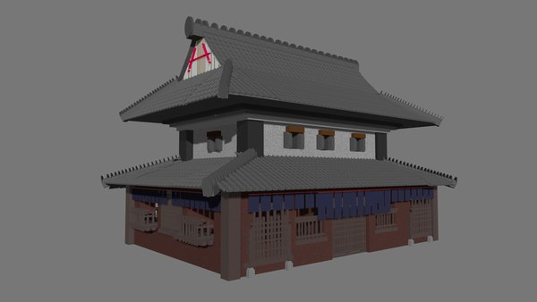Japanese building 3D model - TurboSquid 1724019