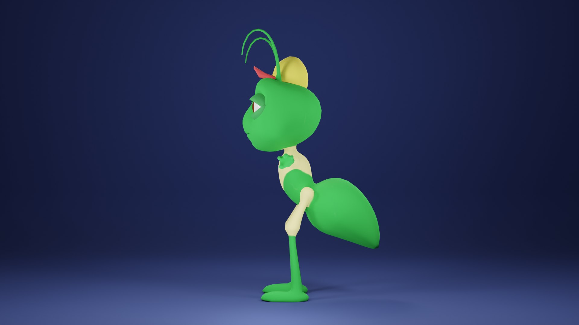 Free 3D Cute Green Ant Boy Model - TurboSquid 1923792