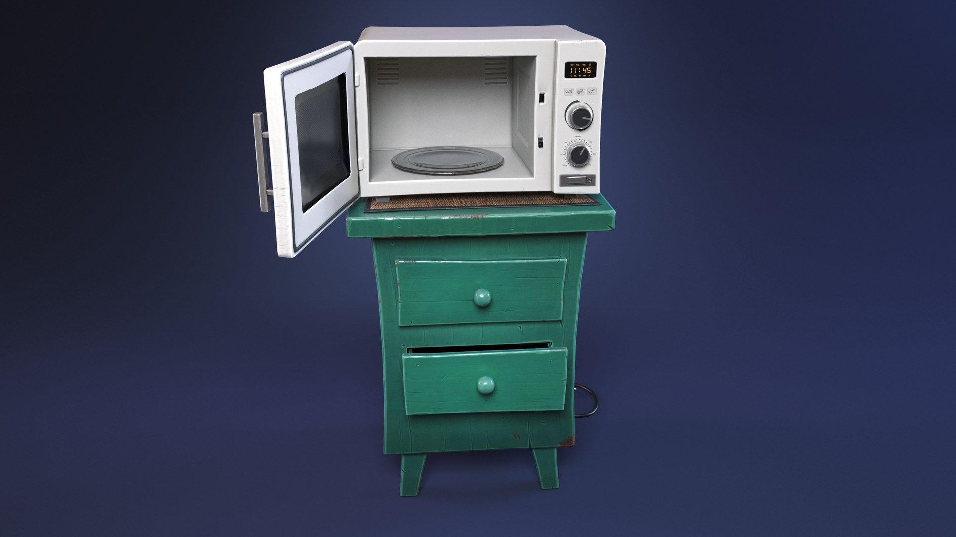 3D model Stylized Microwave - TurboSquid 1933045