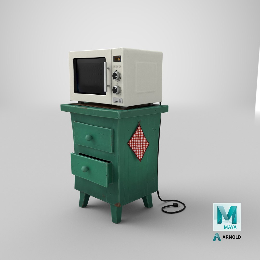 3D model Stylized Microwave - TurboSquid 1933045