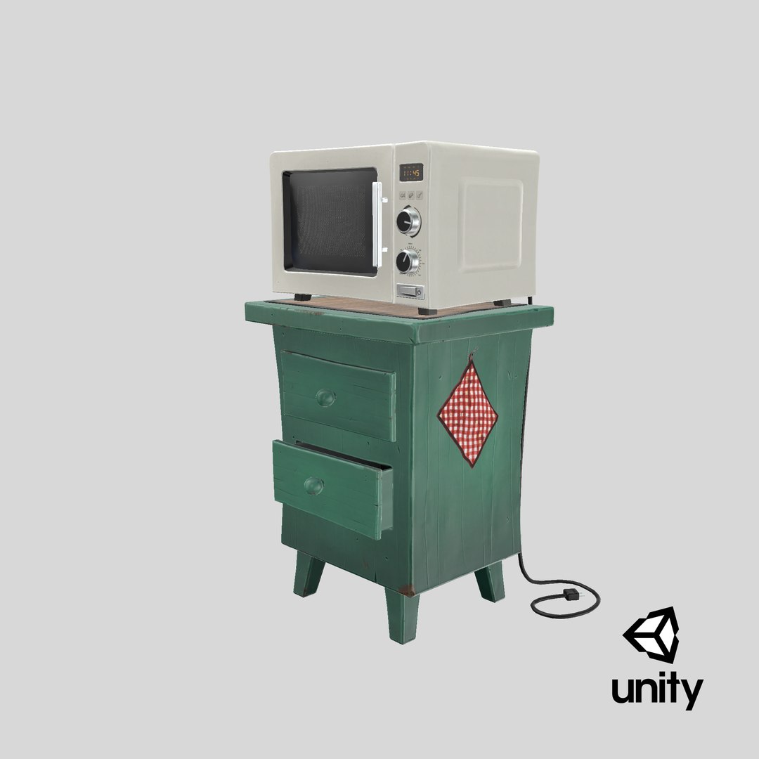 3D model Stylized Microwave - TurboSquid 1933045