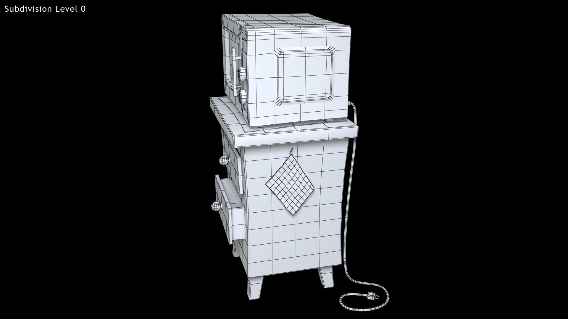 3D model Stylized Microwave - TurboSquid 1933045