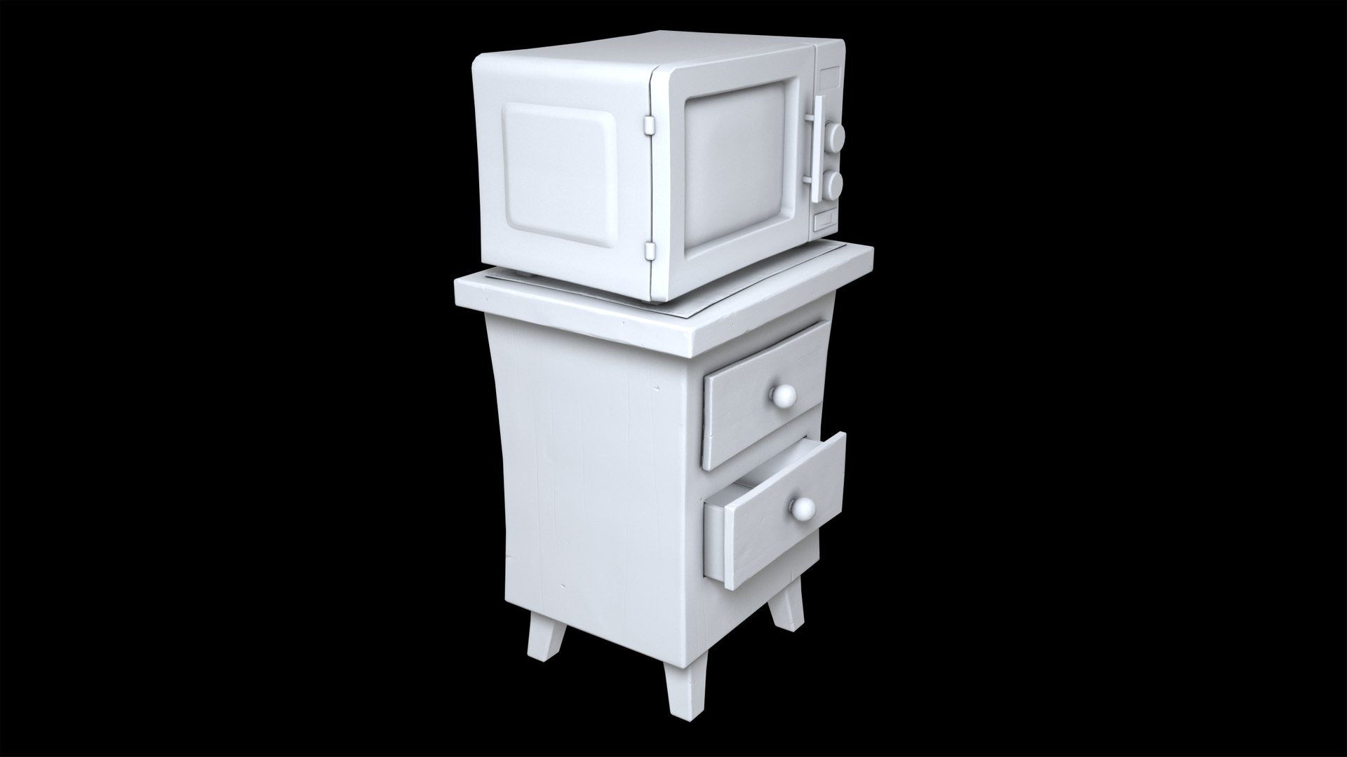 3D model Stylized Microwave - TurboSquid 1933045