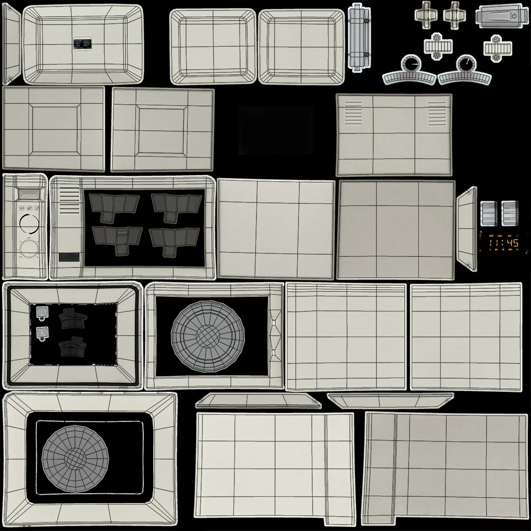 3D model Stylized Microwave - TurboSquid 1933045