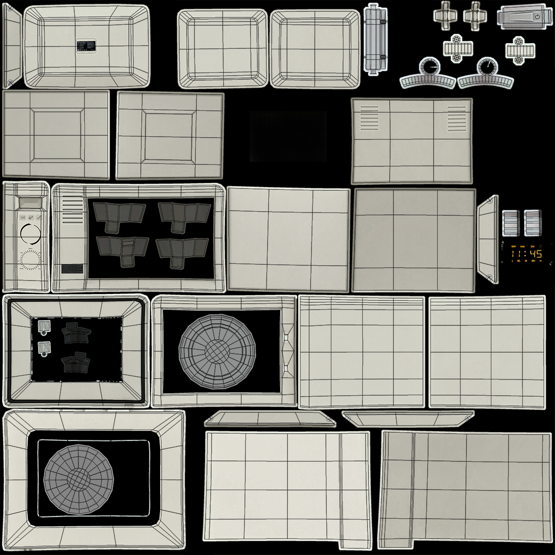 3D model Stylized Microwave - TurboSquid 1933045
