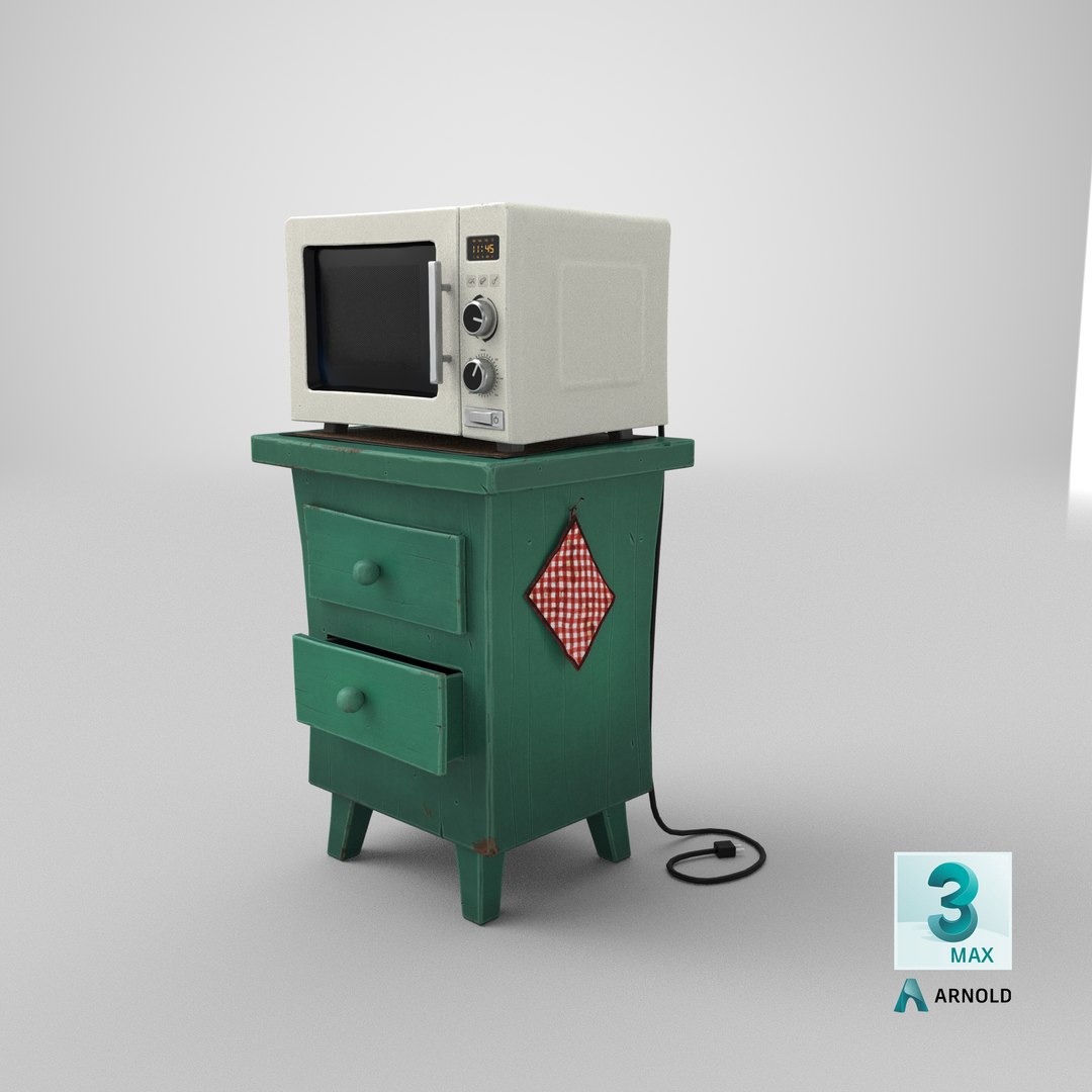 3D model Stylized Microwave - TurboSquid 1933045