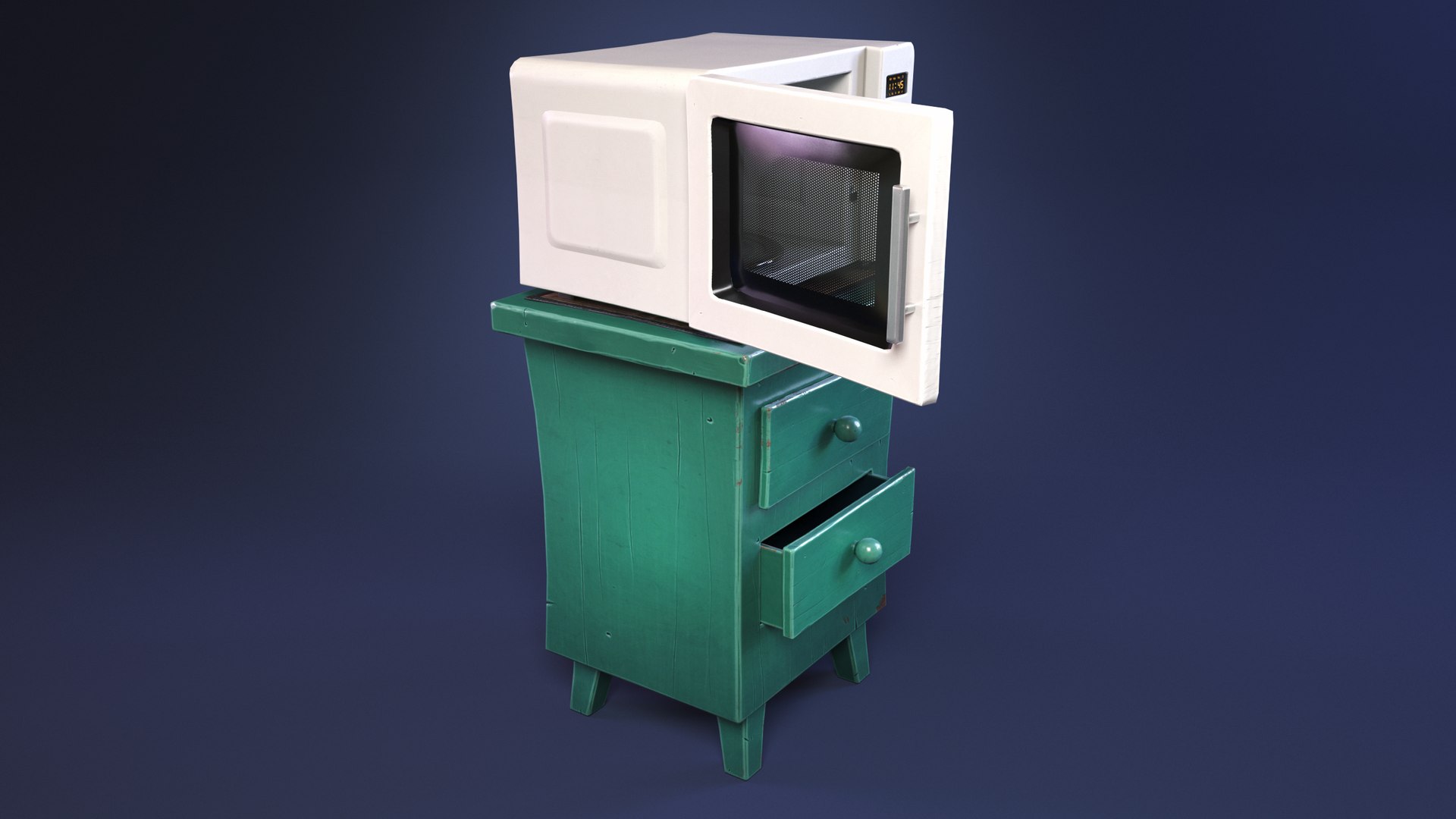 3D model Stylized Microwave - TurboSquid 1933045