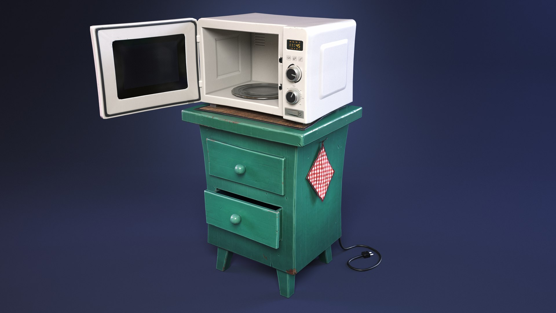 3D Model Stylized Microwave - TurboSquid 1933045