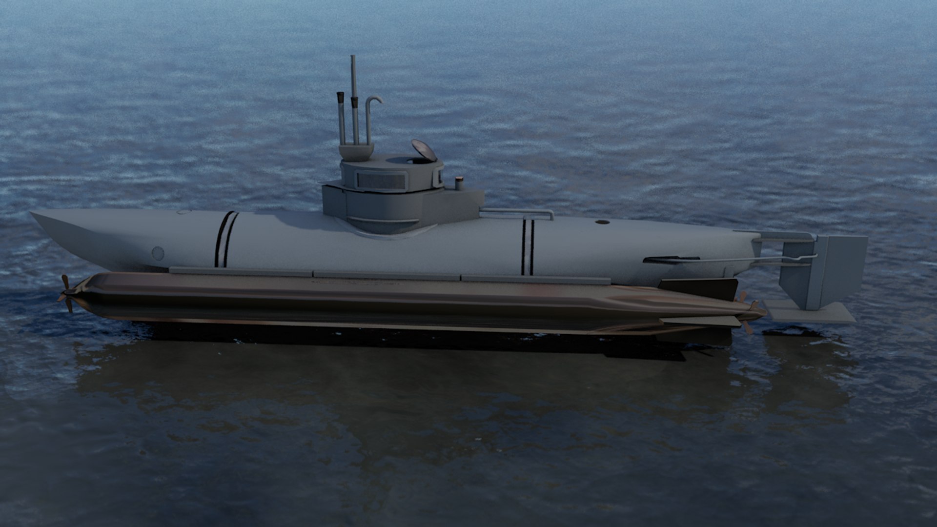 Bieber German Mini Submarine 3D Model - TurboSquid 1452677