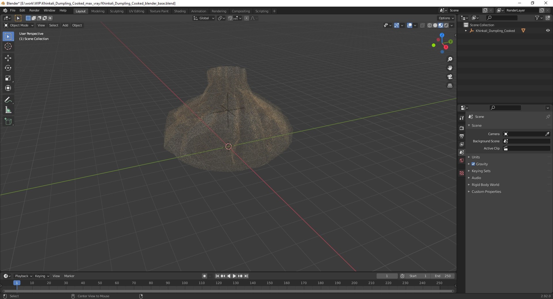 3D Khinkali Dumpling Cooked For 3D Print - TurboSquid 2270848