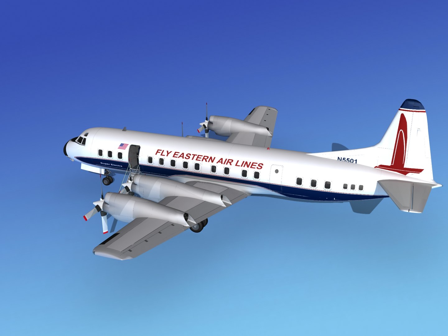 propellers l188 electra airline 3d 3ds