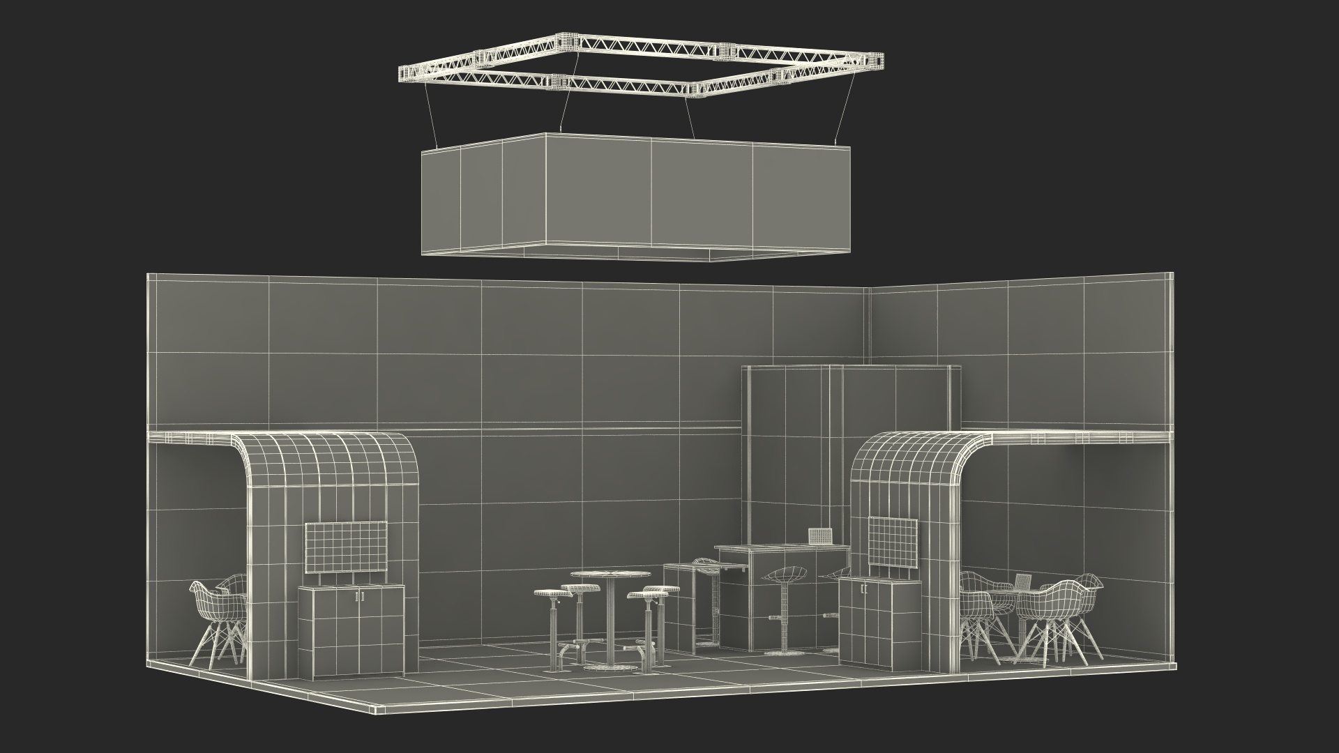 Exhibition Stand Yellow 3D Model - TurboSquid 2290412