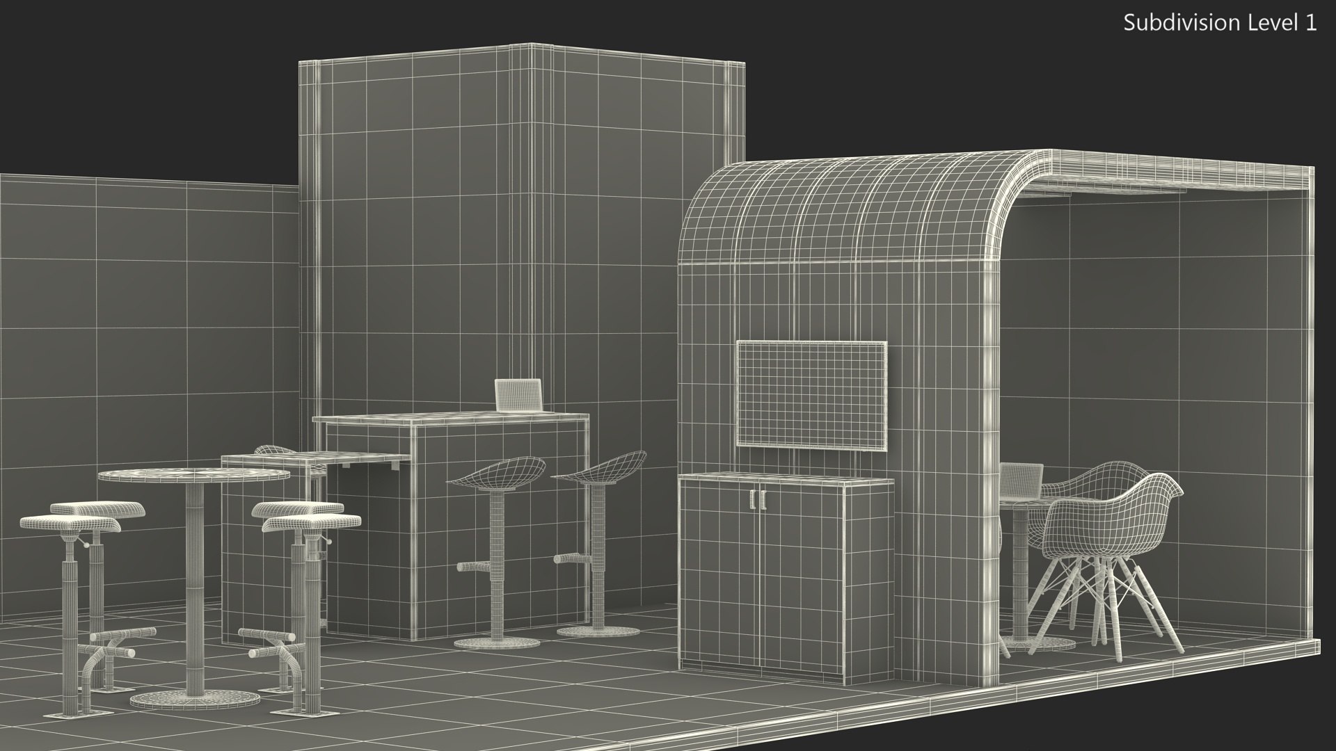 Exhibition Stand Yellow 3D Model - TurboSquid 2290412