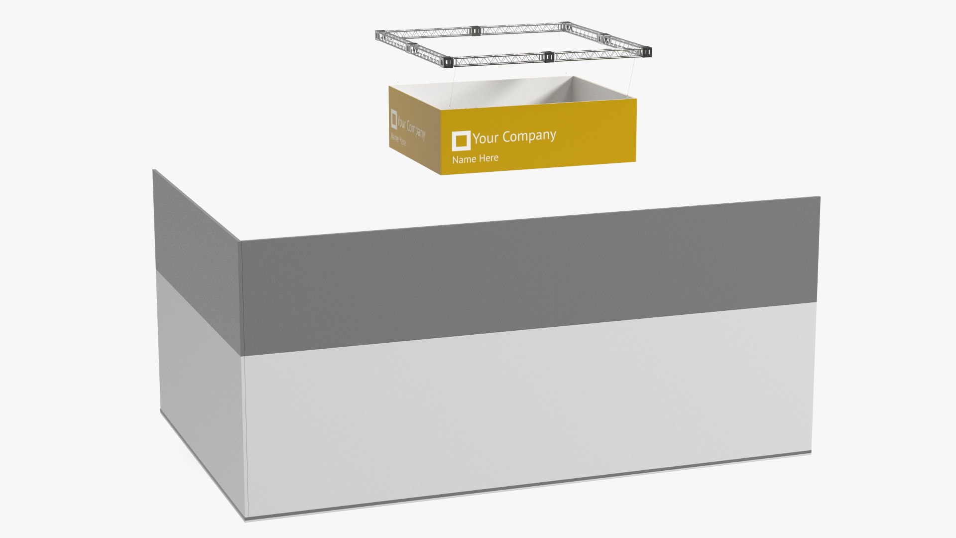 Exhibition Stand Yellow 3D Model - TurboSquid 2290412