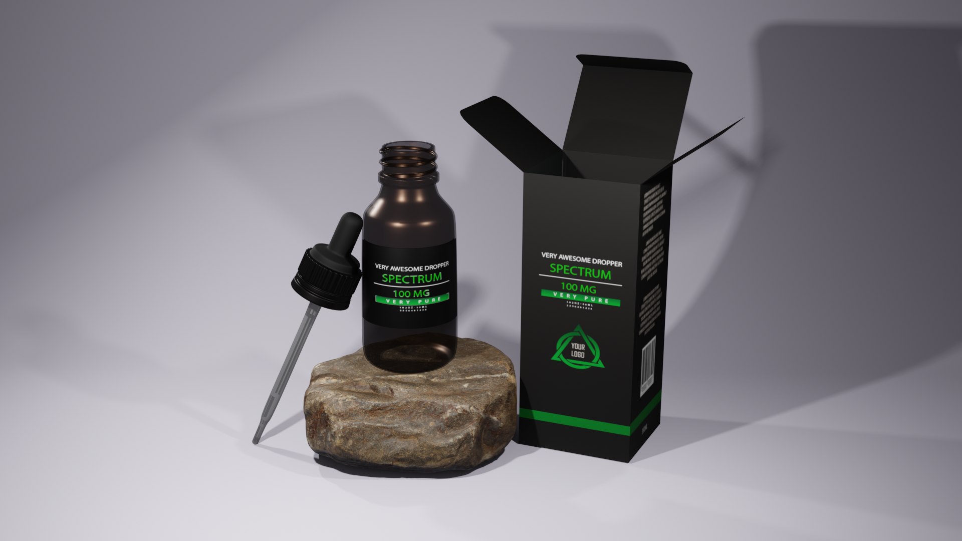 3D Dropper Product And Label Model - TurboSquid 2099684