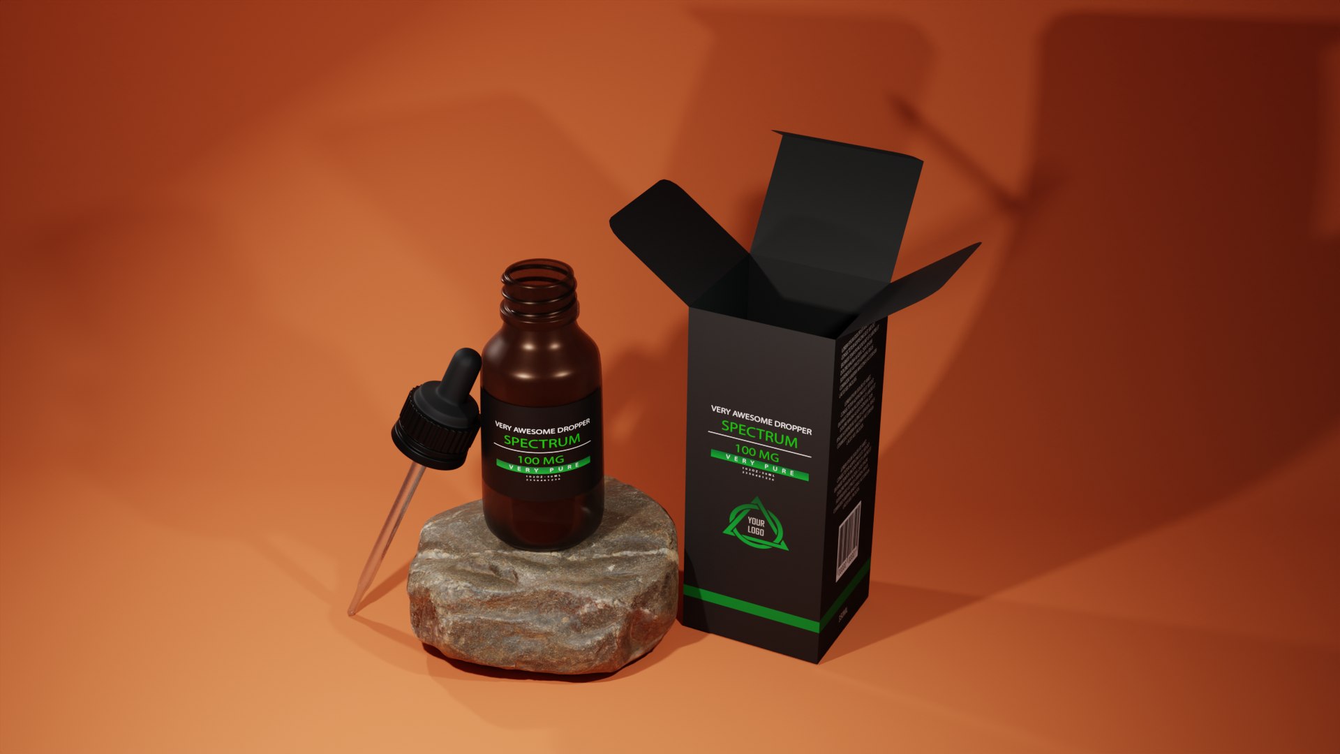 3D Dropper product and label model - TurboSquid 2099684