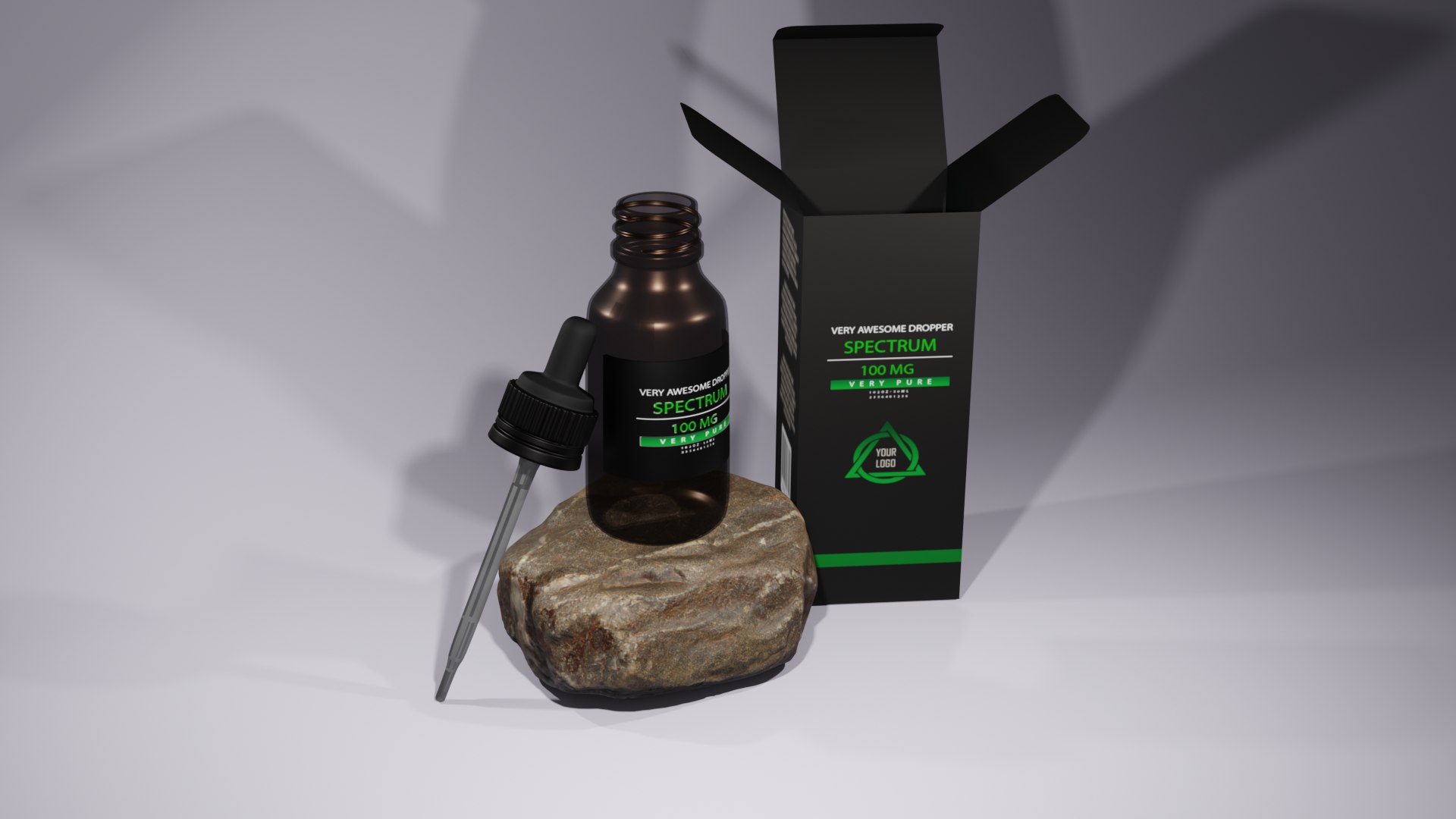 3D Dropper Product And Label Model - TurboSquid 2099684