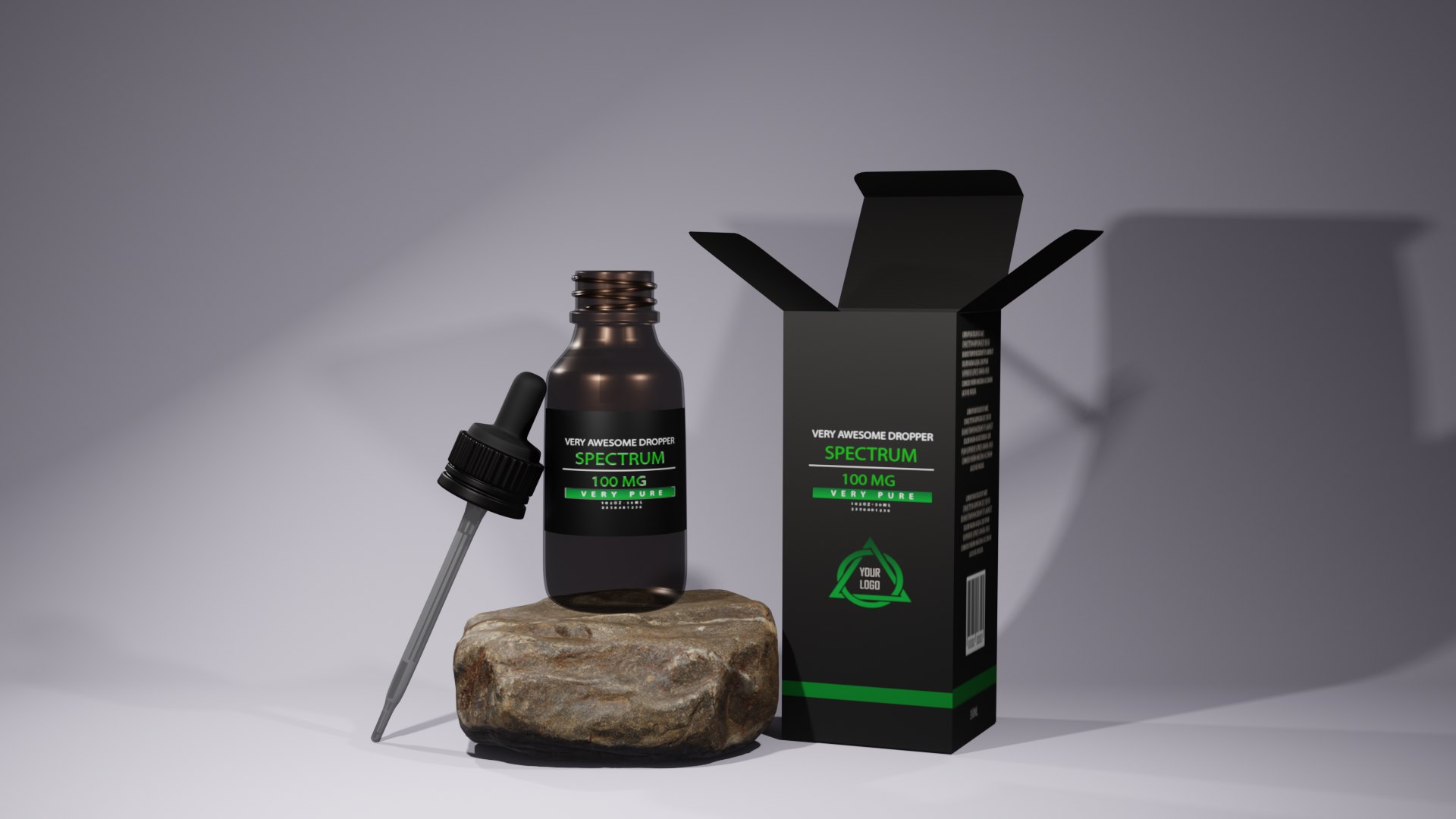 3D Dropper Product And Label Model - TurboSquid 2099684