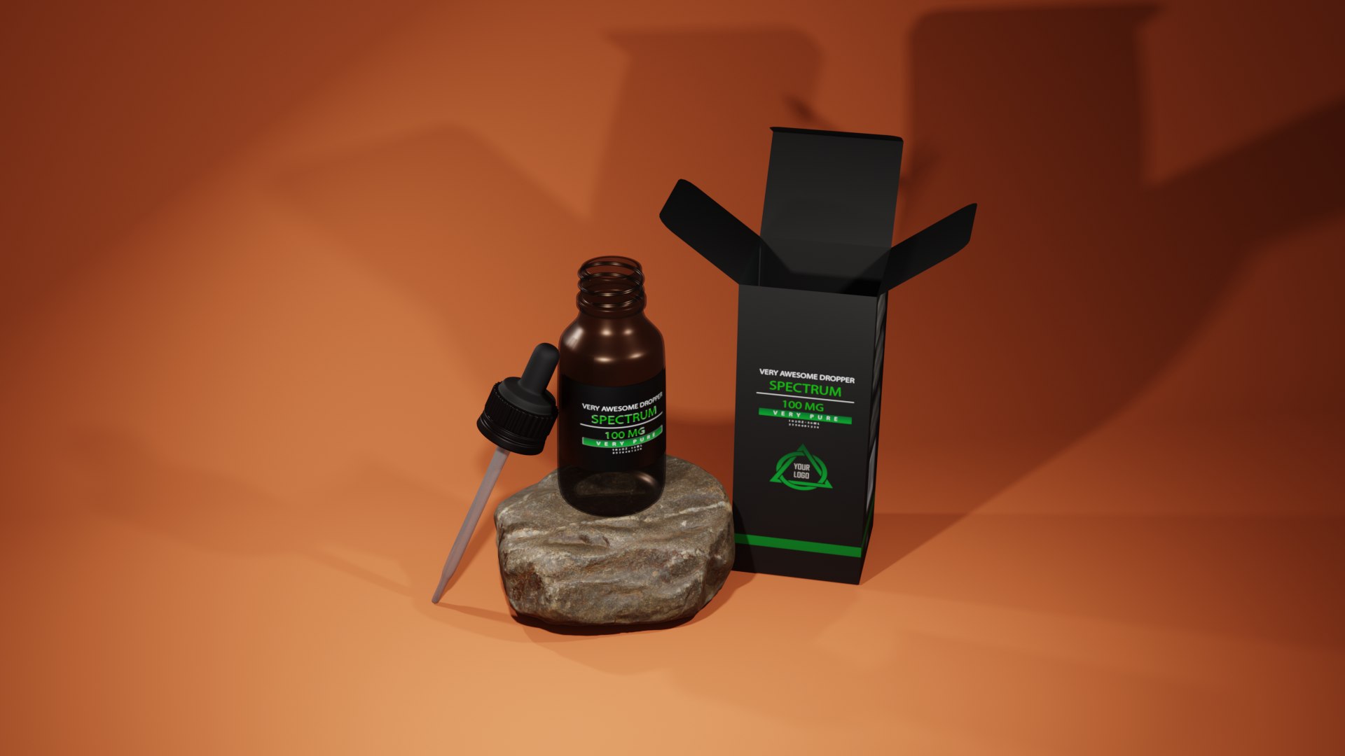 3D Dropper Product And Label Model - TurboSquid 2099684