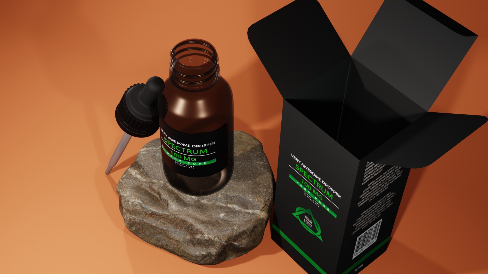 3D Dropper product and label model - TurboSquid 2099684