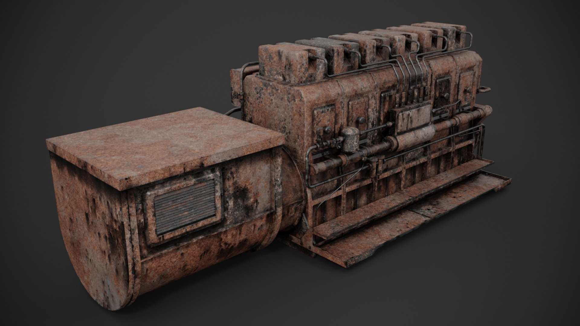 3D diesel-generator industrial model - TurboSquid 1576507