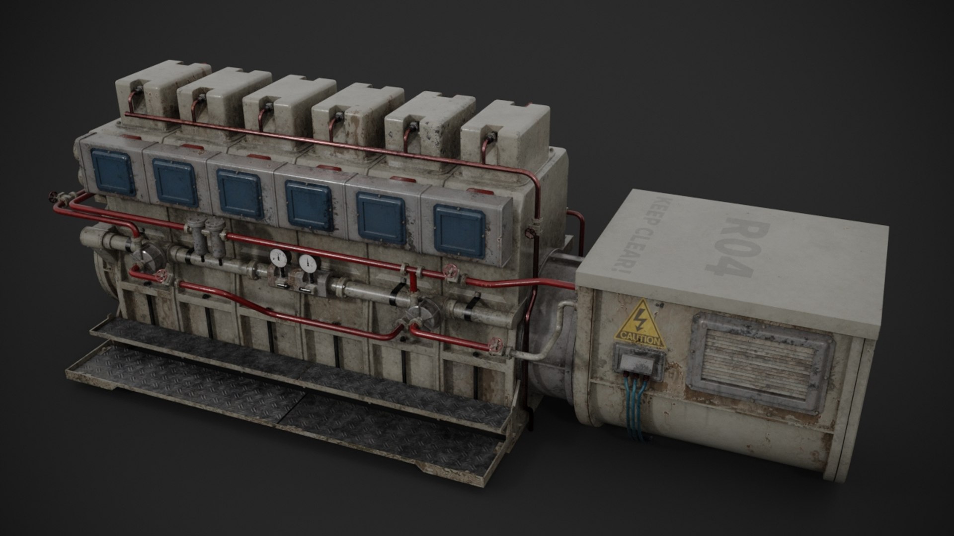 3D diesel-generator industrial model - TurboSquid 1576507