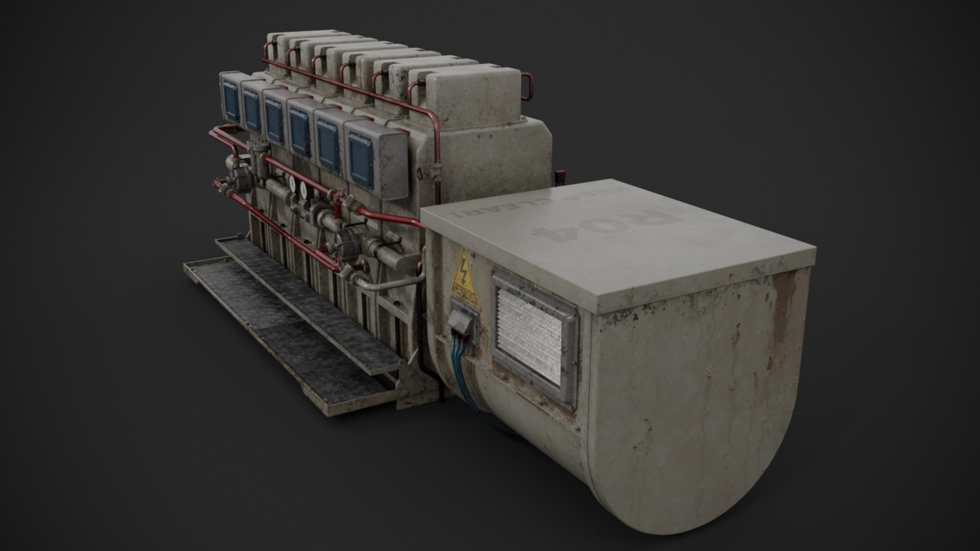 3D diesel-generator industrial model - TurboSquid 1576507