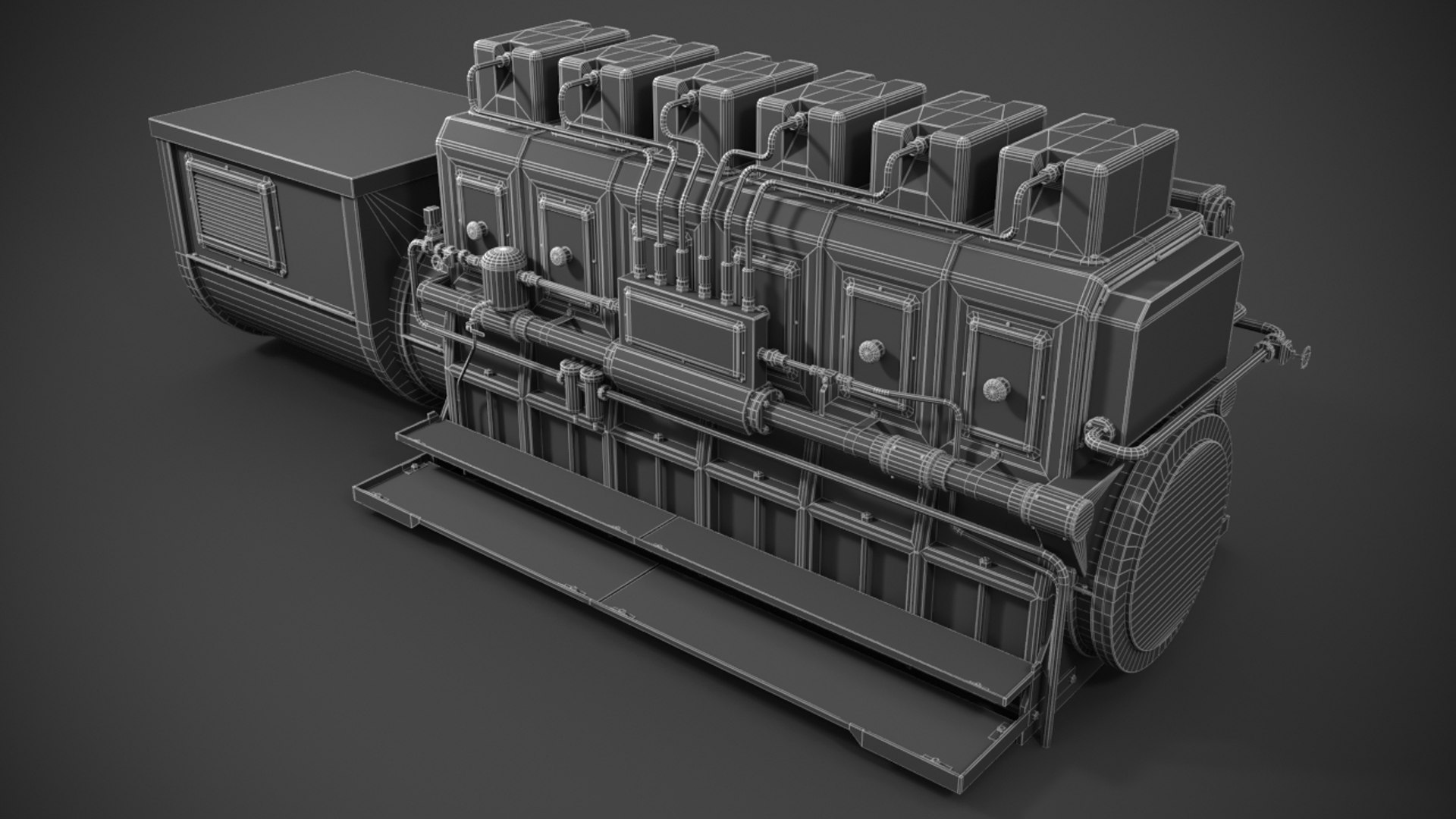 3D diesel-generator industrial model - TurboSquid 1576507