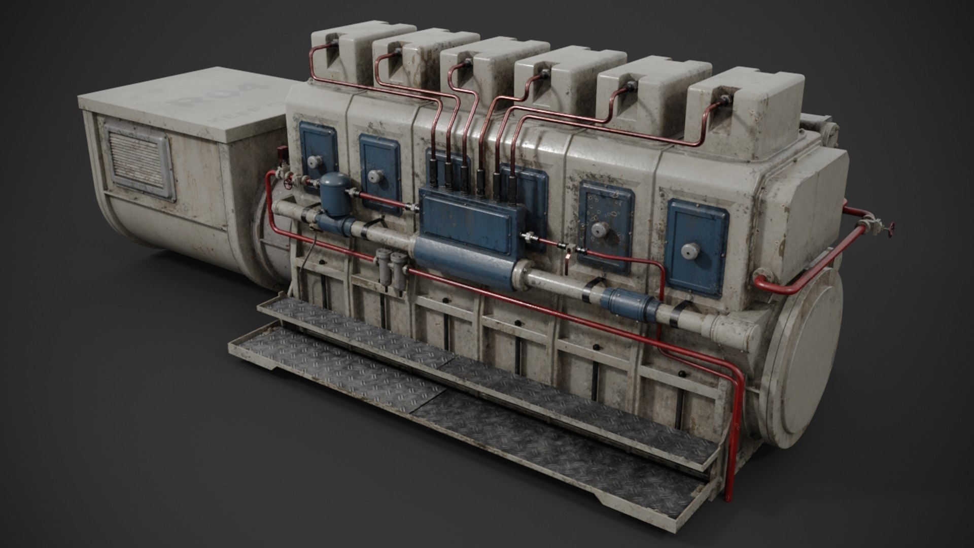 3D diesel-generator industrial model - TurboSquid 1576507