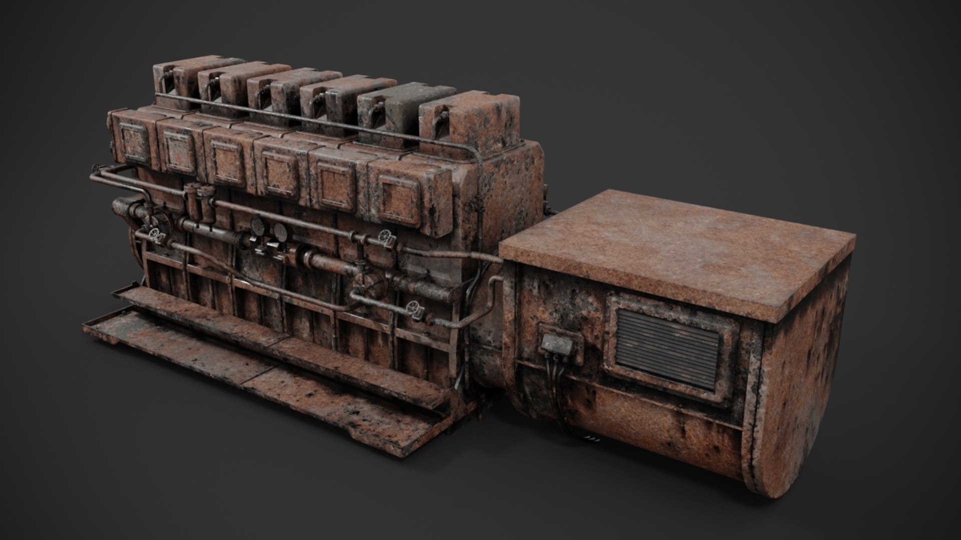 3D diesel-generator industrial model - TurboSquid 1576507