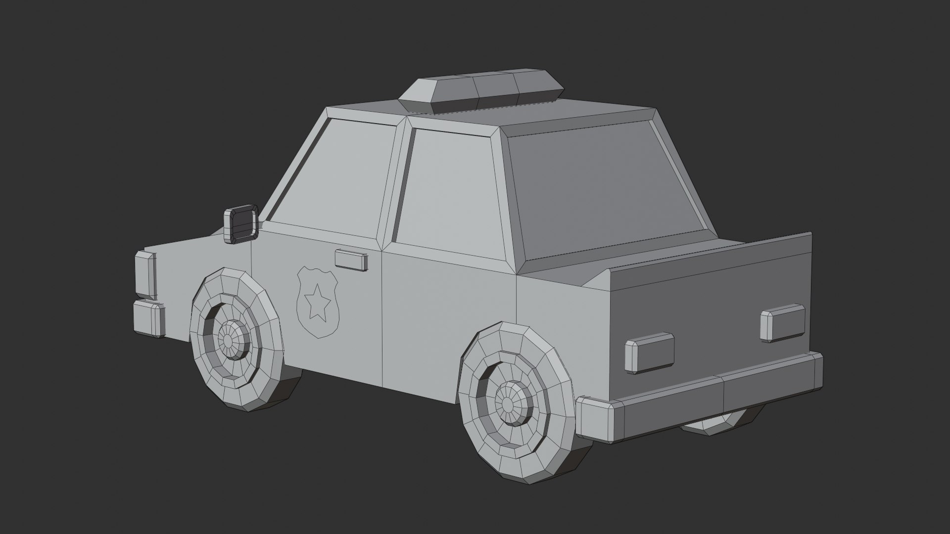 3D Cartoon Low Poly Car 05 - Police Car Model - TurboSquid 2239242