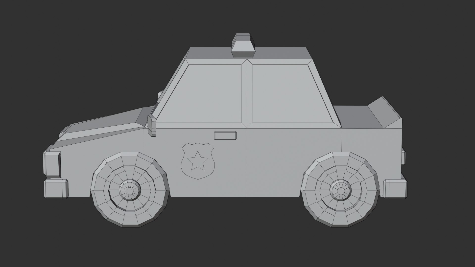 3D Cartoon Low Poly Car 05 - Police Car Model - TurboSquid 2239242