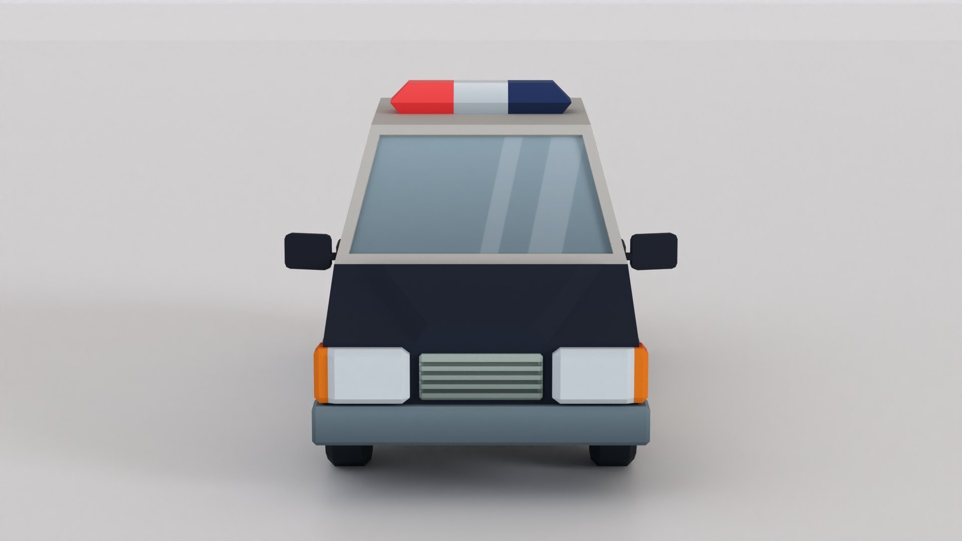 3D Cartoon Low Poly Car 05 - Police Car Model - TurboSquid 2239242