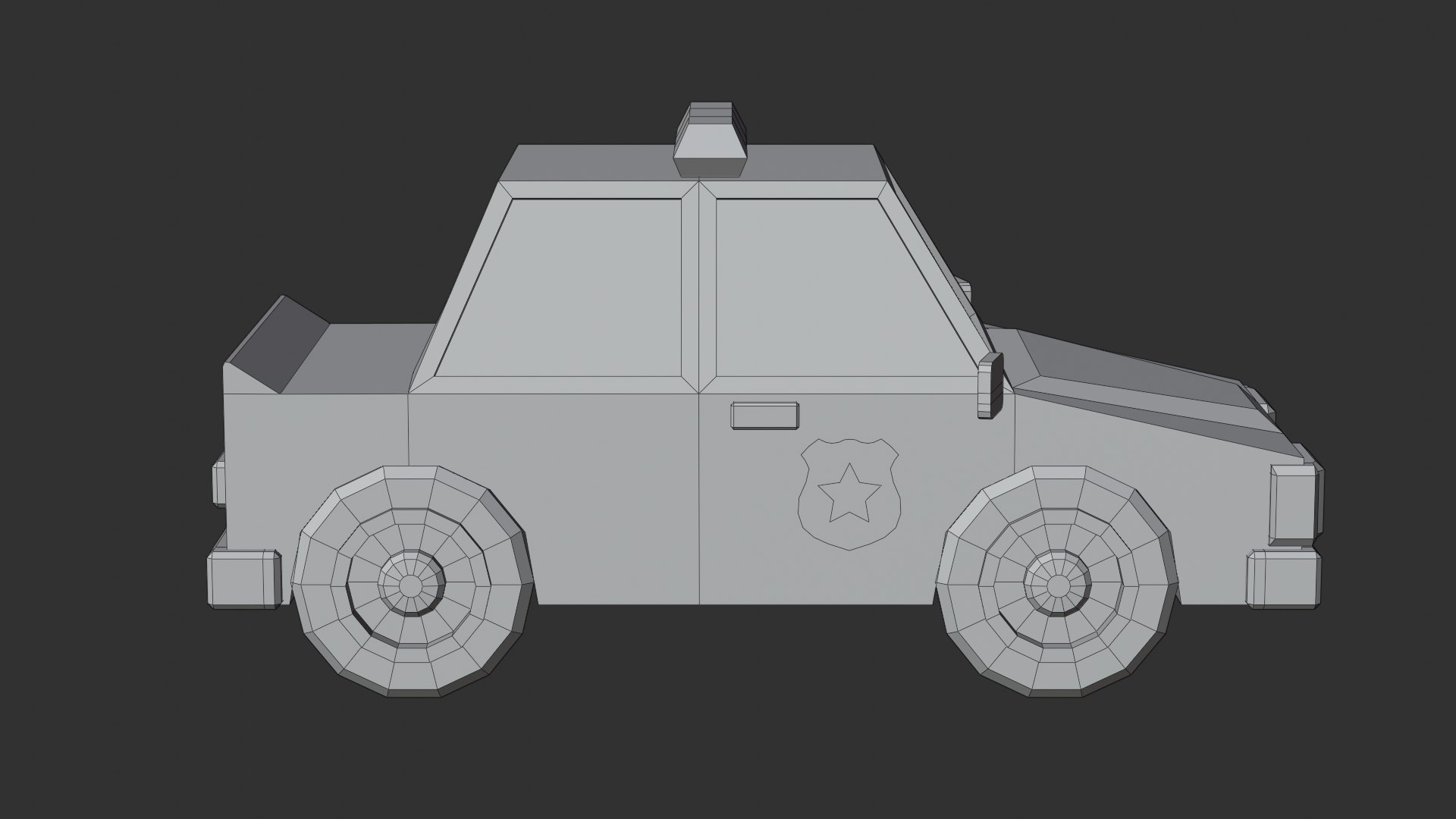 3D Cartoon Low Poly Car 05 - Police Car Model - TurboSquid 2239242
