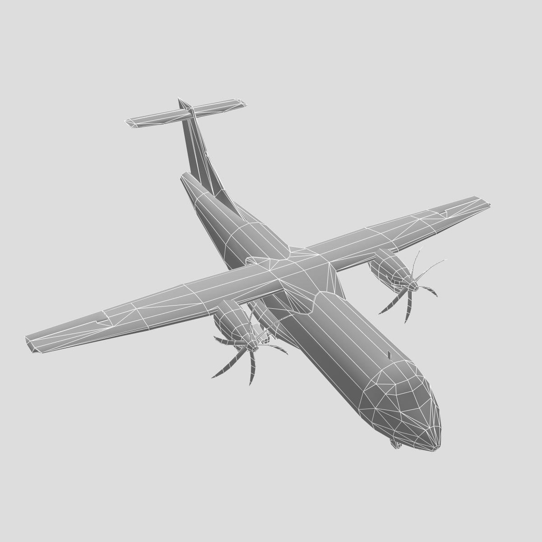 3d model alenia anadolu low-poly