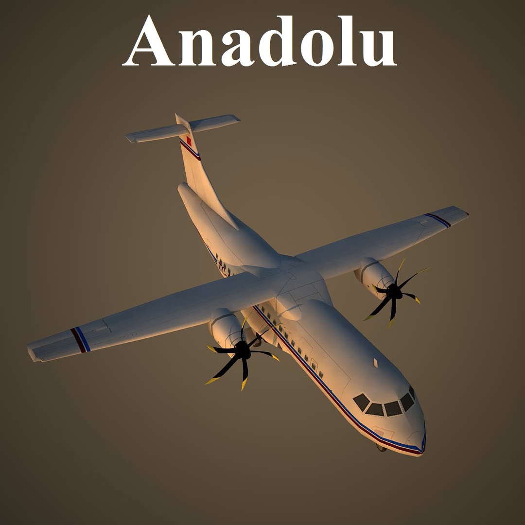 3d model alenia anadolu low-poly