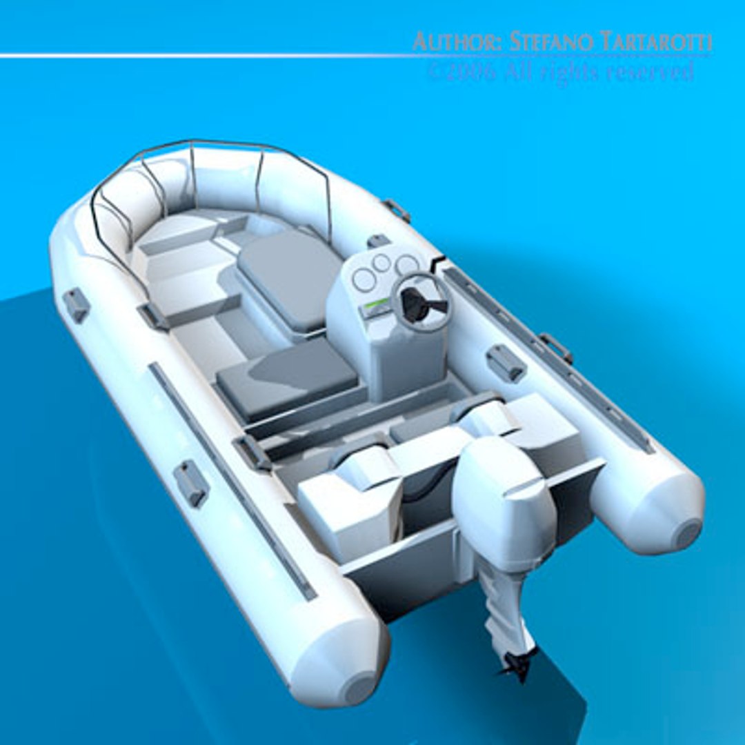 Zodiac Inflatable Boat 3ds