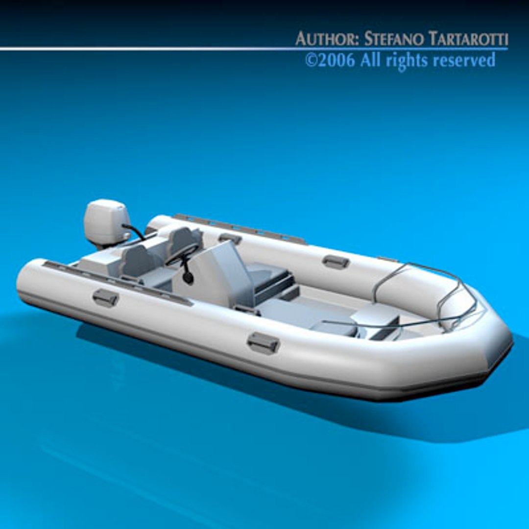 Zodiac Inflatable Boat 3ds
